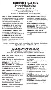 Menu – Sgt. Peffers