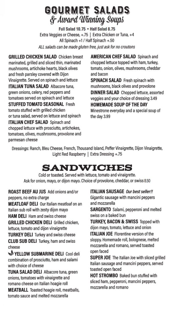 Menu – Sgt. Peffers